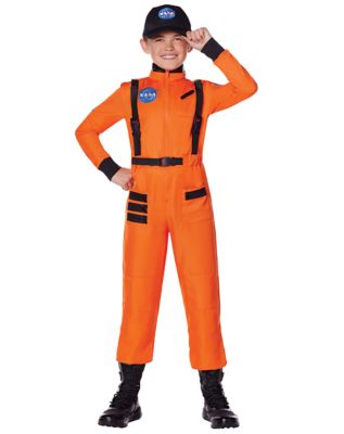Kids Orange NASA Jumpsuit Costume - Spirithalloween.com