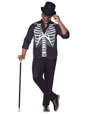 Adult Skeleton Plus Size Vest - Spirithalloween.com