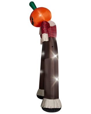 12 Ft Light-Up Pumpkin Scarecrow Inflatable Archway - Spirithalloween.com