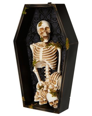 Gothic Noir Skeleton Coffin Sign - Spirithalloween.com
