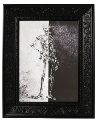Gothic Noir Skeleton Framed Picture - Spirithalloween.com
