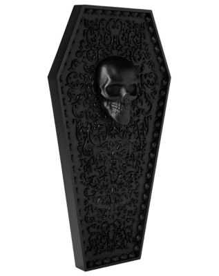 Gothic Noir Skull Coffin Sign - Spirithalloween.com