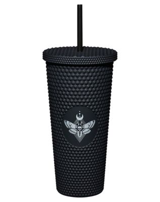 Studded Death Moth Cup with Straw - 20 oz. - Spirithalloween.com