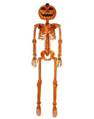 3 Ft Rotten Pumpkin Skeleton Hanging Prop - Spirithalloween.com