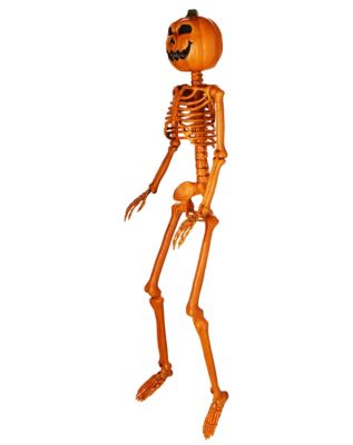 3 Ft Rotten Pumpkin Skeleton Hanging Prop - Spirithalloween.com