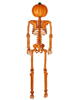 3 Ft Rotten Pumpkin Skeleton Hanging Prop - Spirithalloween.com