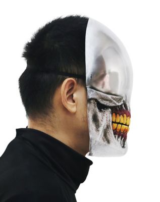Chrome Smile Half Mask - Spirithalloween.com