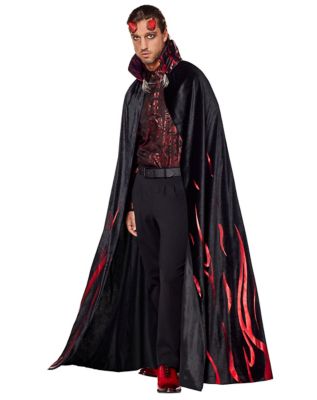 Adult Gothic Devil Flames Cape - Spirithalloween.com
