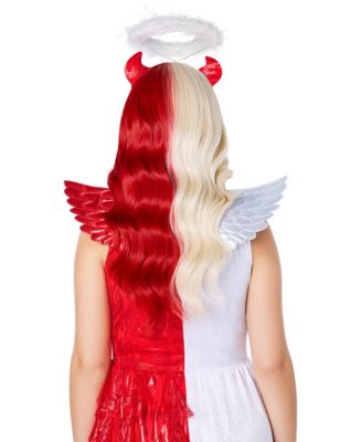 Heat Resistant Angel and Devil Split Wig - Spirithalloween.com