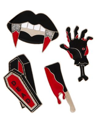Bloody Horror Pin Set - 4 Pack - Spirithalloween.com
