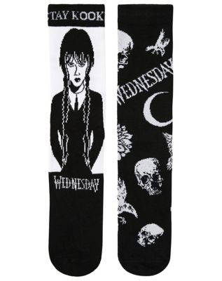 Wednesday Addams Crew Socks - 2 Pack - Spirithalloween.com