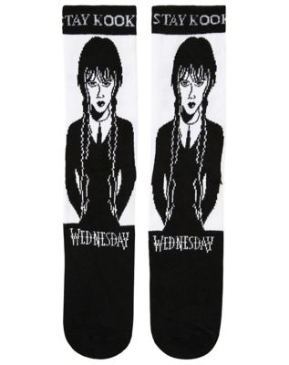 Wednesday Addams Crew Socks - 2 Pack - Spirithalloween.com