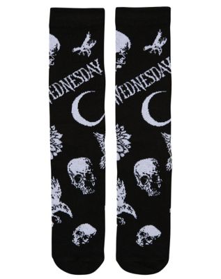 Wednesday Addams Crew Socks - 2 Pack - Spirithalloween.com