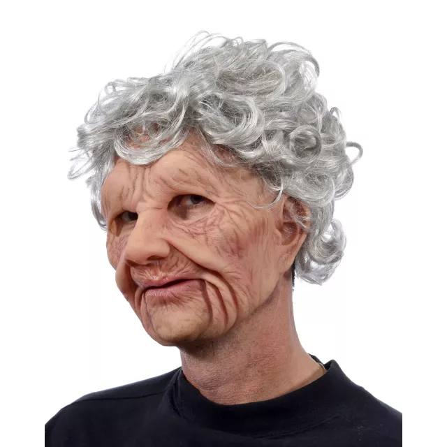 Moving Mouth Grandma Full Mask - Spirithalloween.com