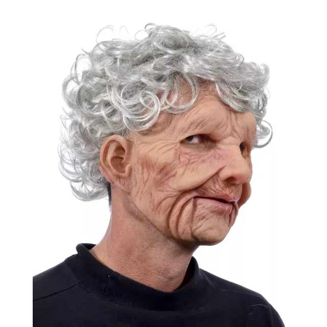 Moving Mouth Grandma Full Mask - Spirithalloween.com