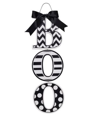 Wooden Boo Hanging Sign - Spirithalloween.com