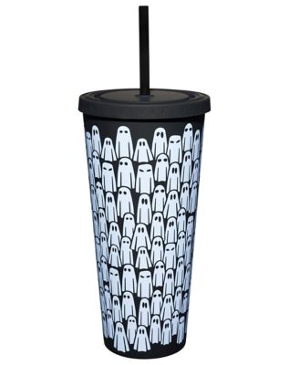 Ghost Cup with Straw - 20 oz. - Spirithalloween.com