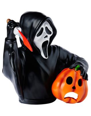 Light-Up Ghost Face Bust Statue - Spirithalloween.com