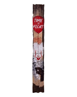 Pennywise Time to Float Leaner Sign - It - Spirithalloween.com