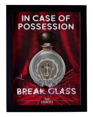In Case of Possession Glass Sign - The Exorcist - Spirithalloween.com