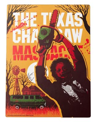 Yellow Leatherface Sign - The Texas Chainsaw Massacre - Spirithalloween.com