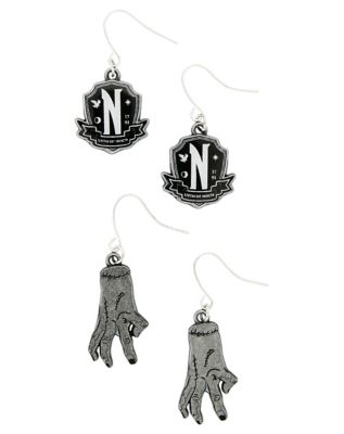 Wednesday Addams Earring Set- Wednesday - Spirithalloween.com