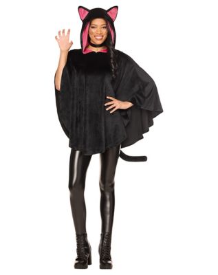 Adult Cat Poncho with Hood - Spirithalloween.com