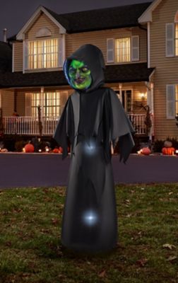 6 Ft. Masked Hooded Figure Light-Up Inflatable Decoration ...