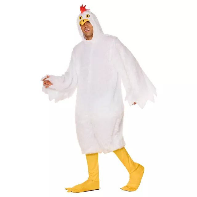 Adult Chicken Jumpsuit Costume - Spirithalloween.com