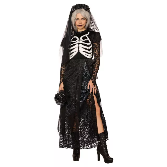 Adult Skeleton Bride Costume - Spirithalloween.com