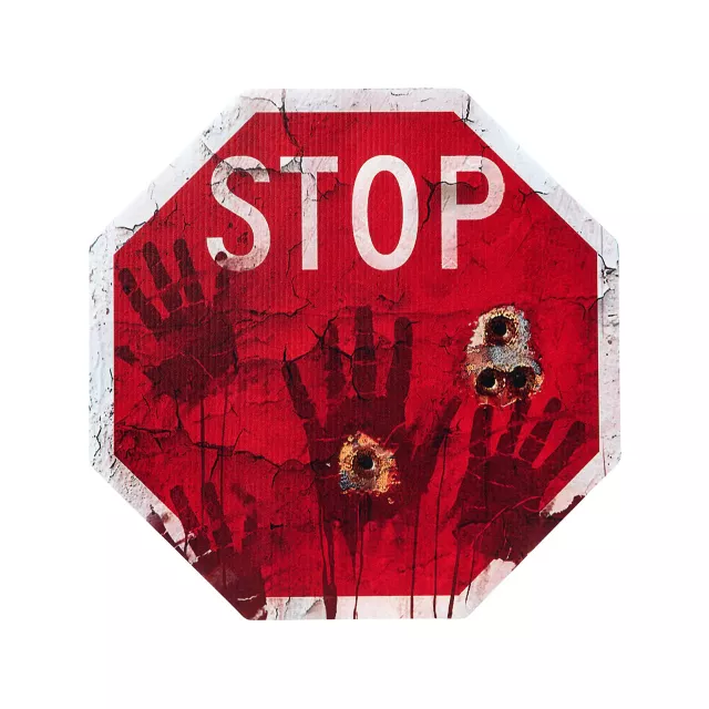 Hazard Yard Signs - 5 Pack - Spirithalloween.com