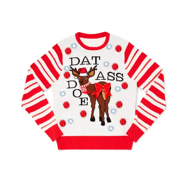 Light-Up Dat Ass Doe Christmas Sweater - Spirithalloween.com