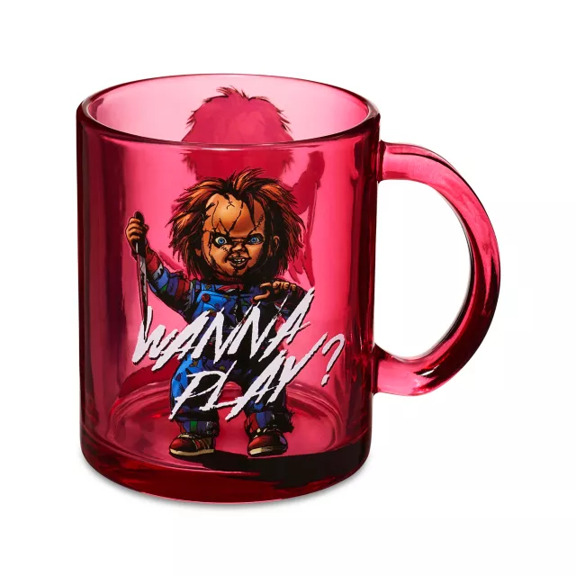 Chucky Wanna Play Glass Coffee Mug - 17.5 oz. - Spirithalloween.com