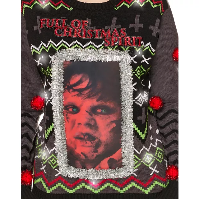 Light-Up Full of Christmas Spirit Christmas Sweater - The Exorcist ...