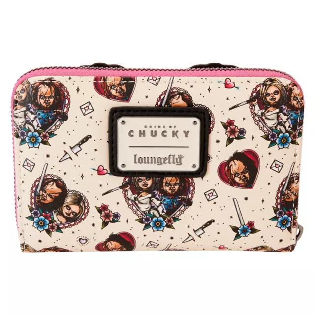 Loungefly Chucky and Tiffany Heart Zip Wallet - Bride of Chucky ...