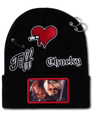 Chucky and Tiffany Hardware Cuff Beanie Hat - Spirithalloween.com