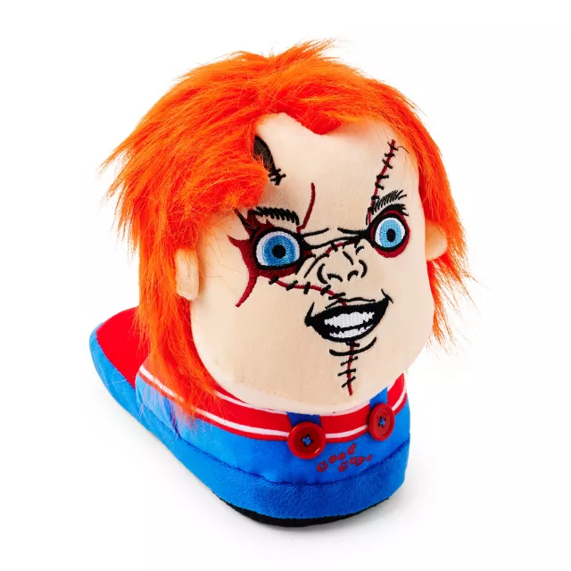 Chucky and Tiffany Plush Slippers - Chucky - Spirithalloween.com