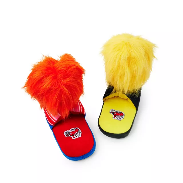 Chucky and Tiffany Plush Slippers - Chucky - Spirithalloween.com