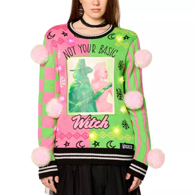 Light-Up Not Your Basic Witch Sweater - Wicked - Spirithalloween.com