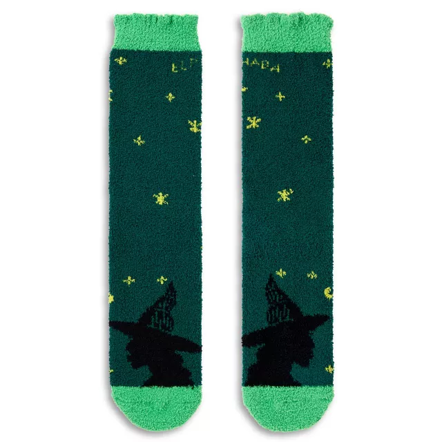 Wicked Glinda and Elphaba Plush Crew Socks - 2 Pair - Spirithalloween.com