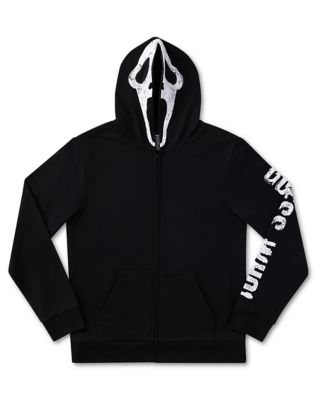 Ghost Face Zip-Up Mask Hoodie - Spirithalloween.com
