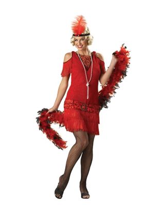 Red Flapper Adult Womens Costume - Spirithalloween.com