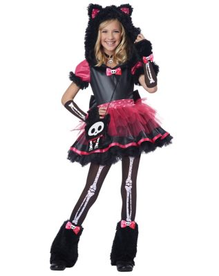 Kids Kit The Kat Costume Deluxe - Skelanimals - Spirithalloween.com