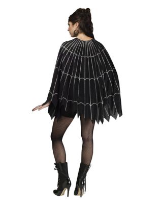 Adult Spider Web Poncho Costume - Spirithalloween.com