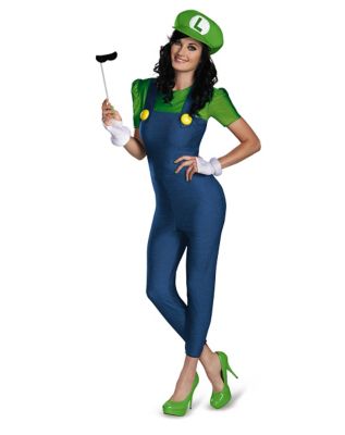 Adult Luigi One Piece Costume - Mario Bros - Spirithalloween.com
