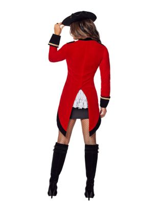 Adult Racy Red Coat Pirate Costume - Spirithalloween.com