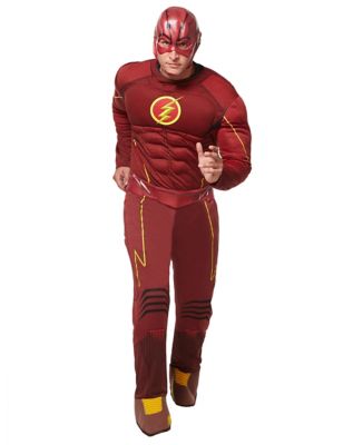 Adult Muscle Flash One Piece Costume - DC Comics - Spirithalloween.com