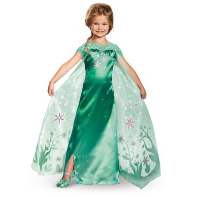 Kids Elsa Costume Deluxe - Frozen Fever - Spirithalloween.com