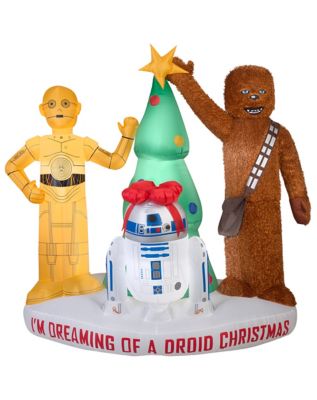 6 ft Light-Up Droid Christmas Inflatable - Star Wars - Spirithalloween.com