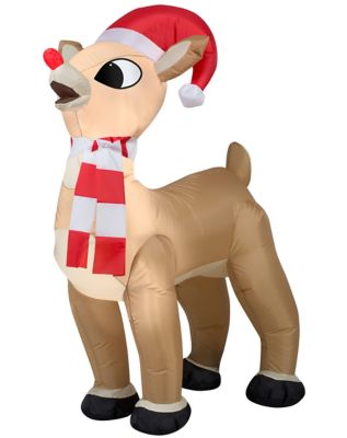 3.5 Ft Rudolph with Hat and Scarf Inflatable Decoration - Rudolph the ...